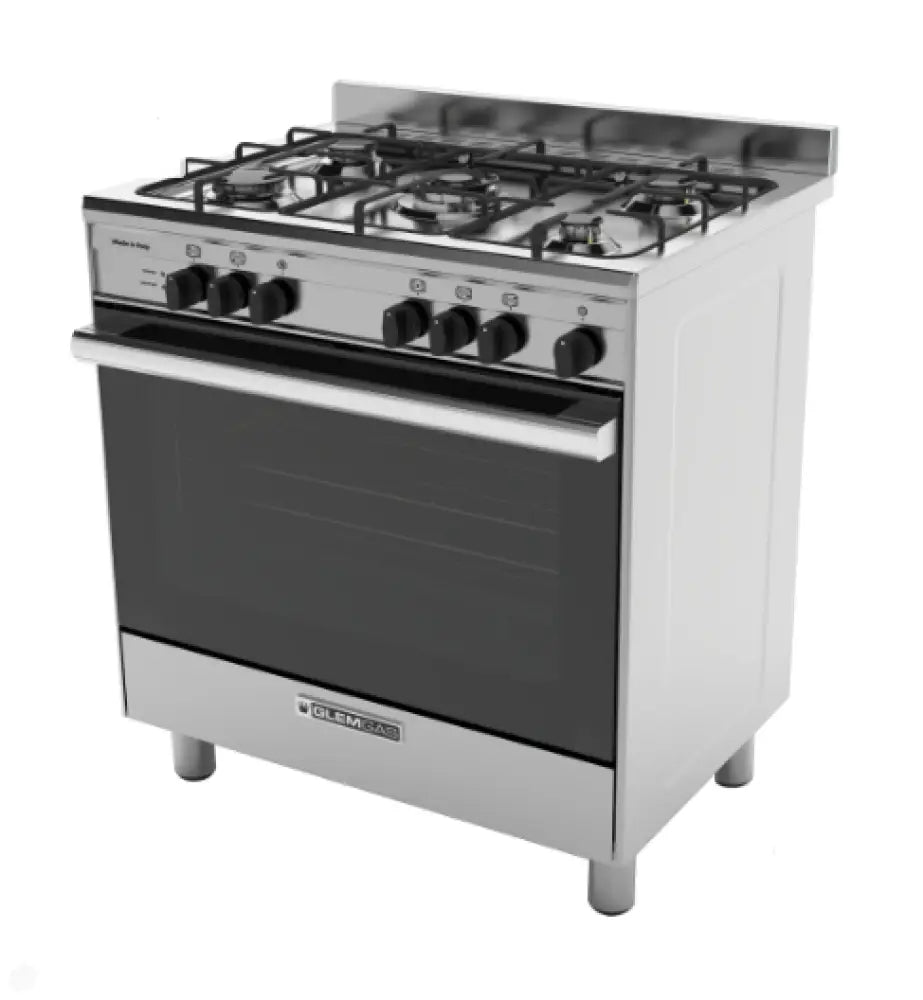 Glem GA865GEN 800mm Black Freestanding Dual Fuel Cooker